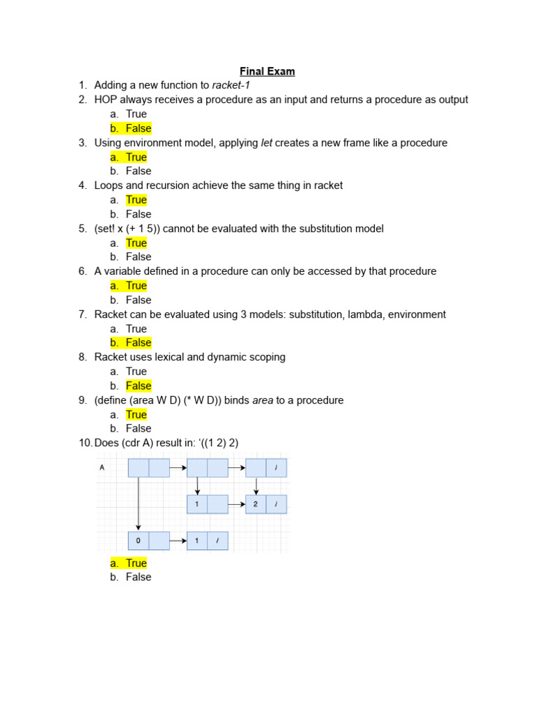 Final | PDF | Scope (Computer Science) | Computer Programming