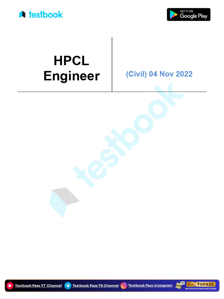 HPCL Engineer Previous Year Paper 2022 | PDF