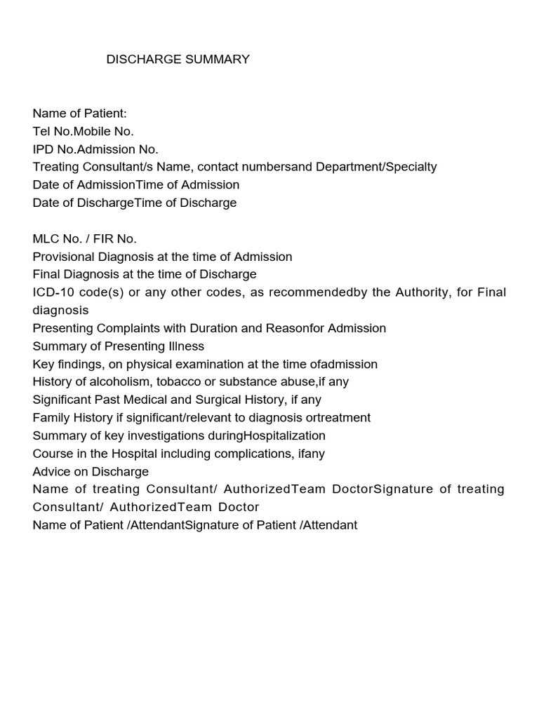 Convert (Standard Discharge Card) 23032025 | PDF