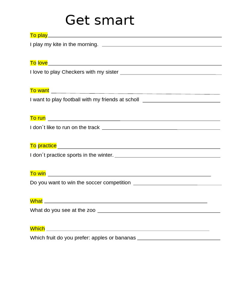 Activities and Preferences for Kids | PDF