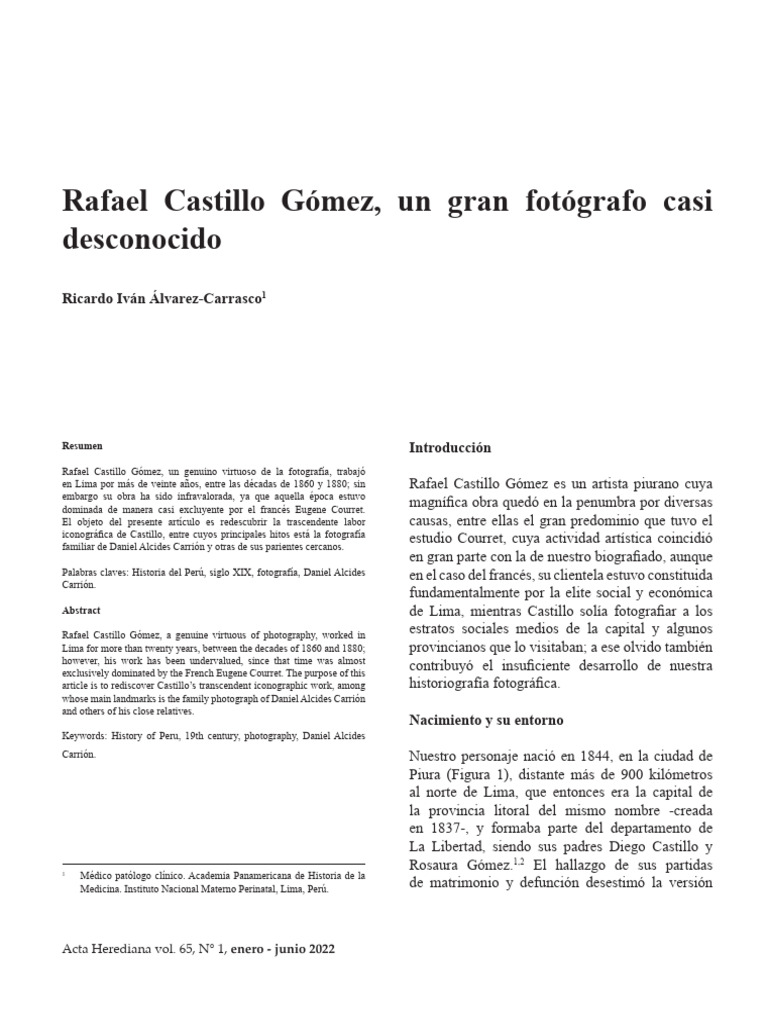 Rafael Castillo Gómez: Fotografía en Lima | PDF | Lima | Perú