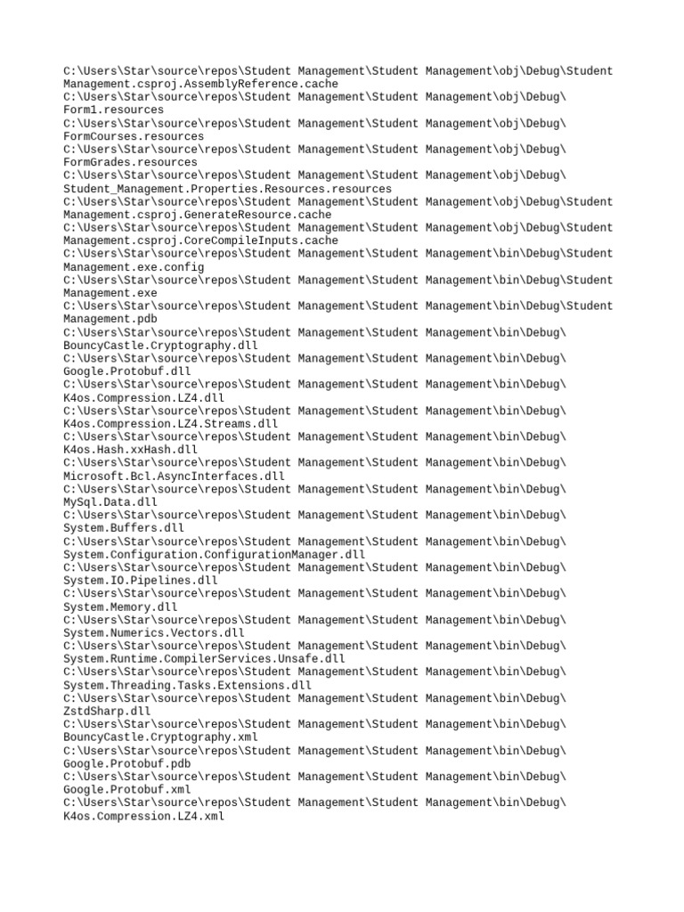 Student Management Project Files | PDF | Software Engineering ...