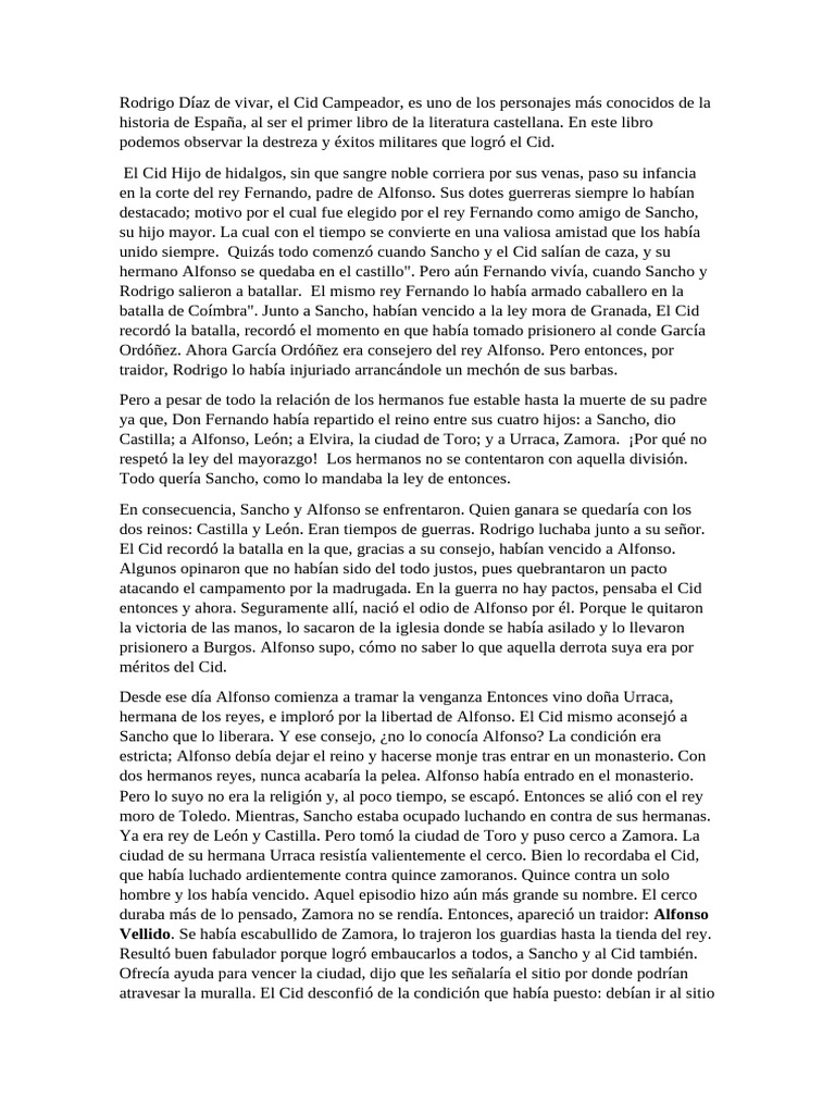 El Cid Campeador | PDF