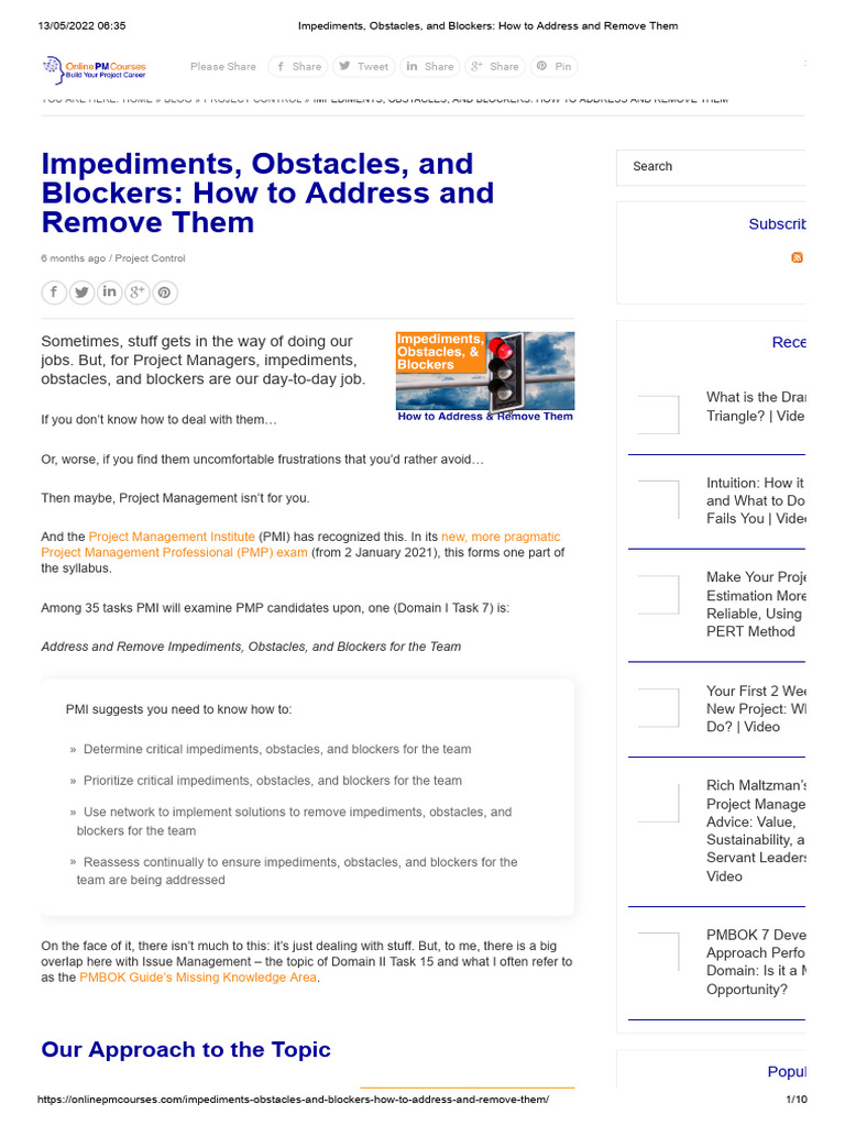 Impediments, Obstacles, And Blockers_ How to Address and Remove Them ...