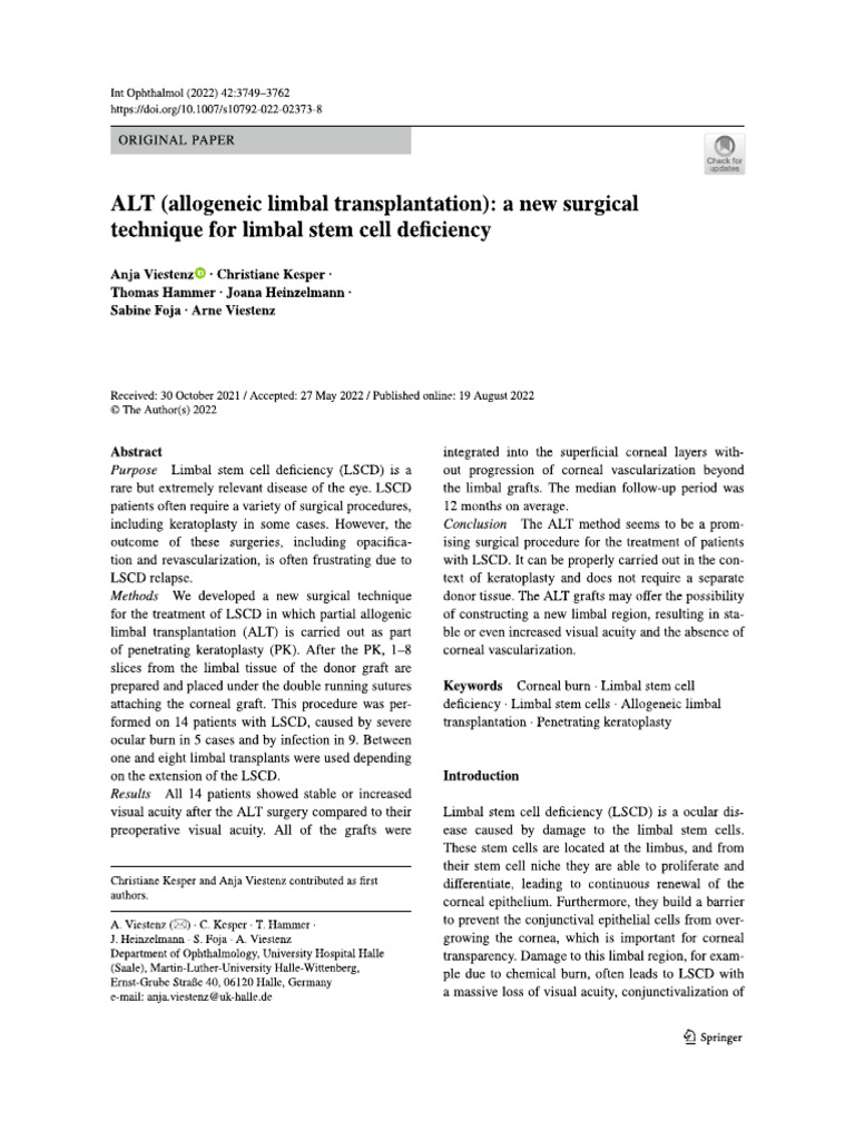 ALT SX Def Limbal | PDF