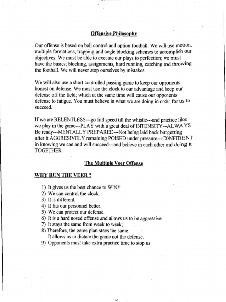 Split Back Veer Option Offense | PDF
