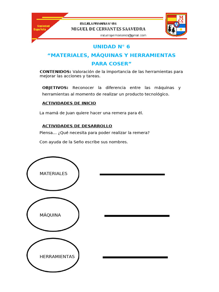 Unidad 6 - Primer Grado 2025 | PDF