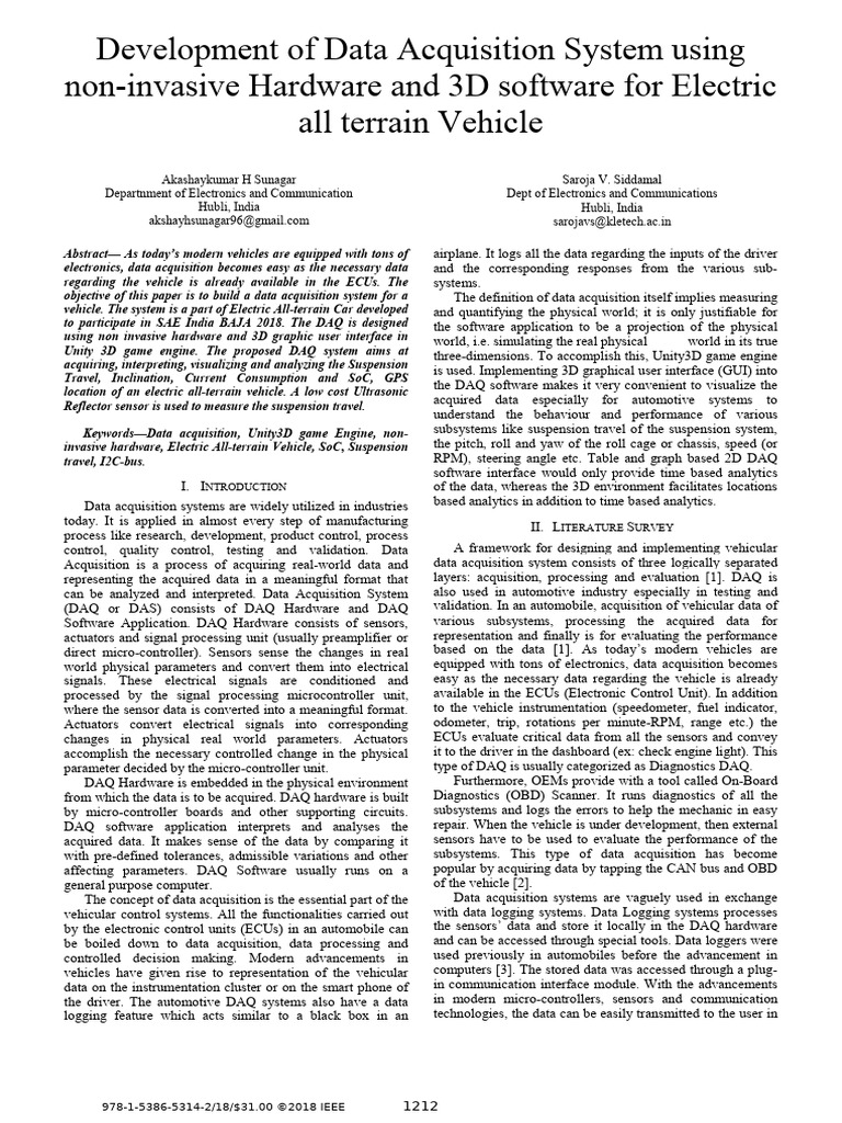 Development of Data Acquisition System Using Non-Invasive Hardware and ...