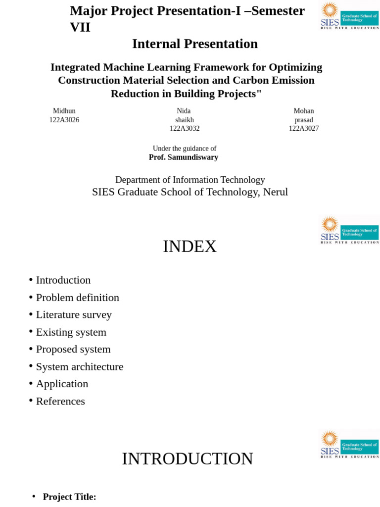Integrated Machine Learning Framework For Optimizing Construction Material Selection and Carbon ...