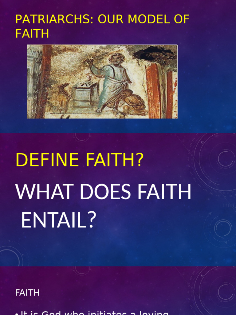 Day 1 Patriarchs Model of Faith | PDF | Leah | Isaac