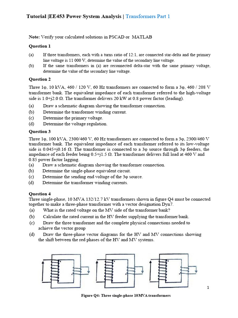 Power Transformers Tutorial Part 1 | PDF | Transformer | Electrical ...