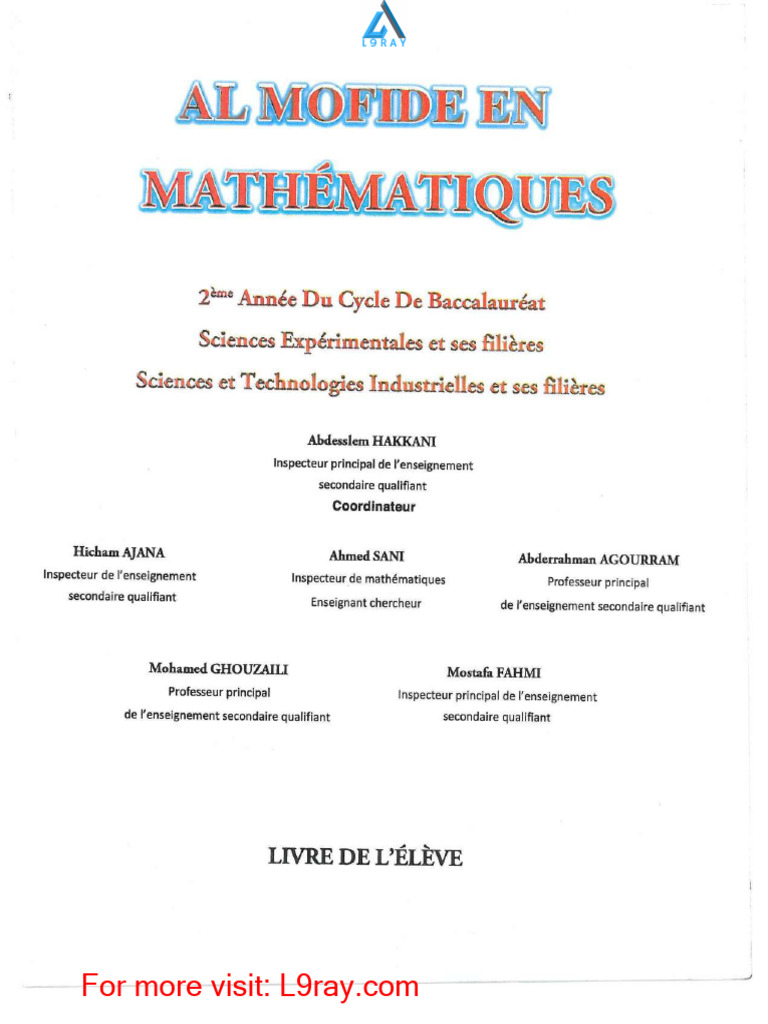 Al Moufid Resources for 1st Bac SM | PDF