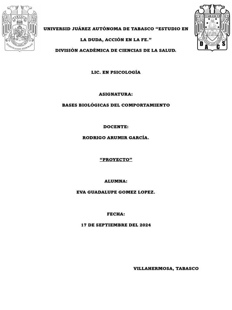 PROYECTO Bases Biológicas | PDF