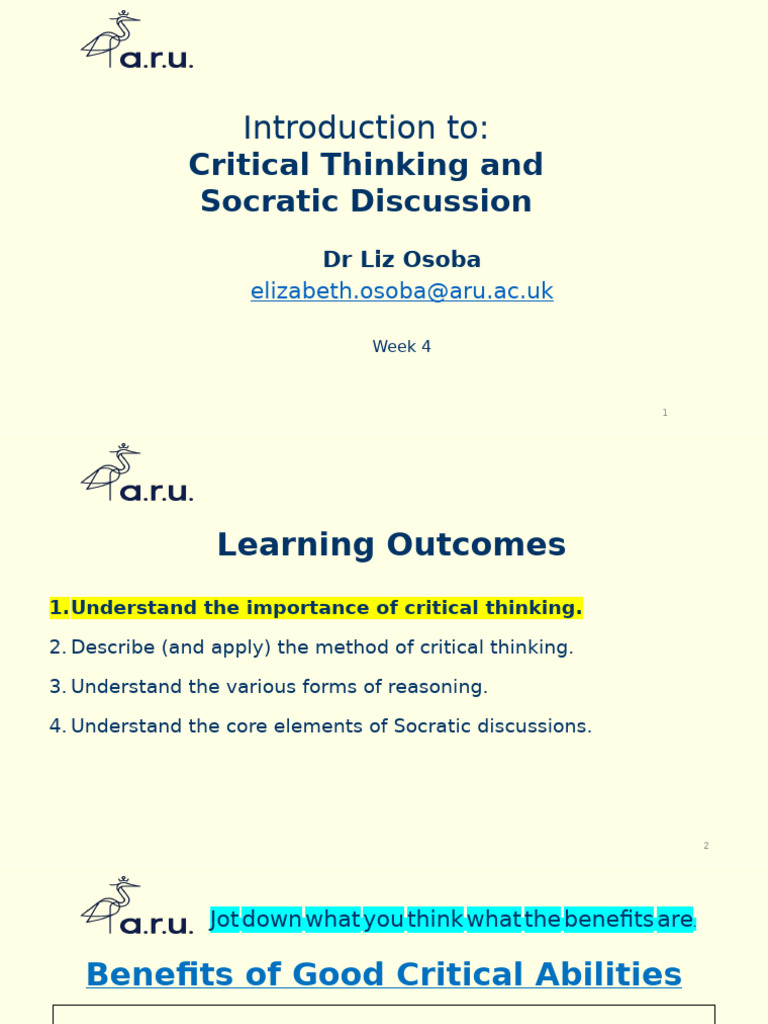 Introduction+to+CT+and+S+Discussion SC | PDF | Critical Thinking | Thought