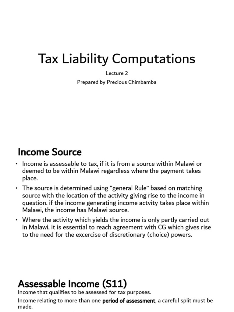 Tax Liability Computations | PDF | Tax Deduction | Taxes