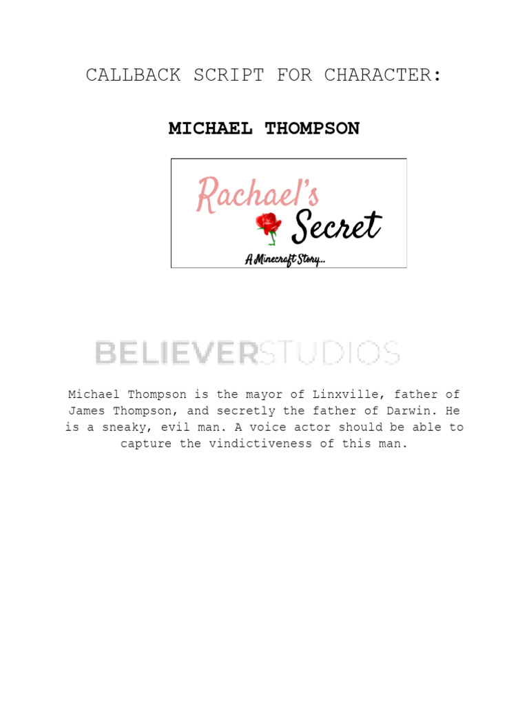 Callback Script Michael Thompson | PDF