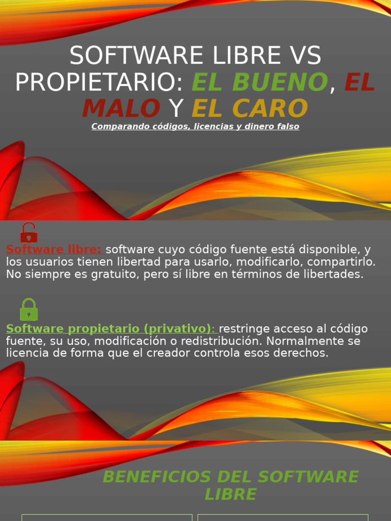 Software Libre Vs Propietario | PDF | Software libre | Software propietario