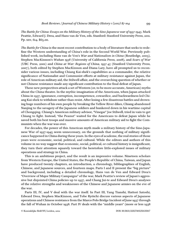 The Battle For China Essays On The Milit | PDF | Chiang Kai Shek ...