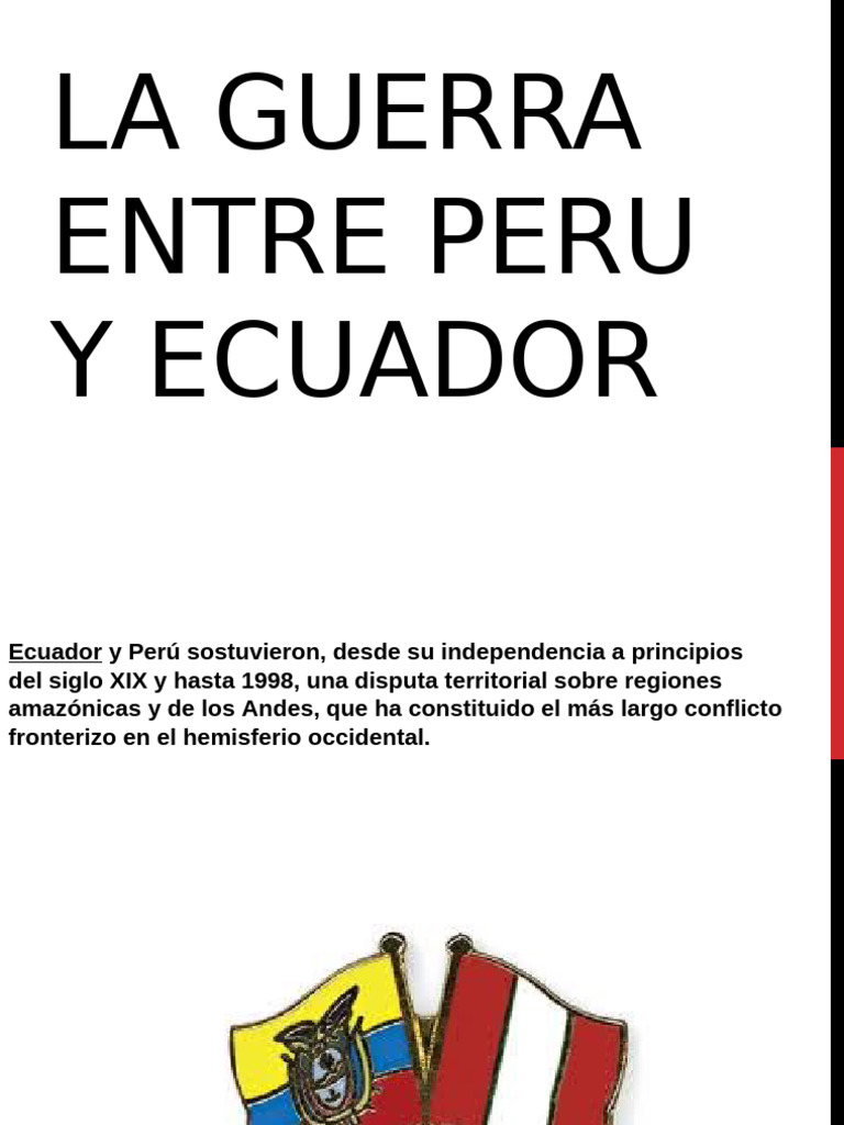 La Guerra Entre Peru y Ecuador | PDF | Ecuador | Perú