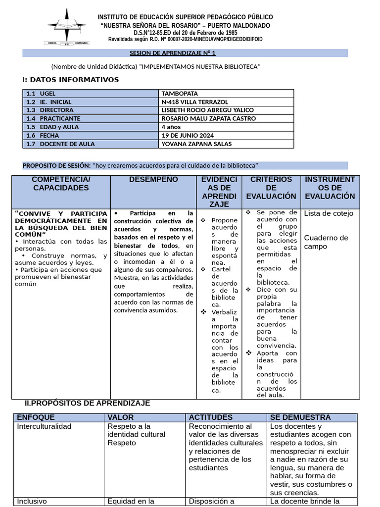 Rosario Malu Zapata Castro Sesion Dia 19 | PDF | Enseñando | Maestros
