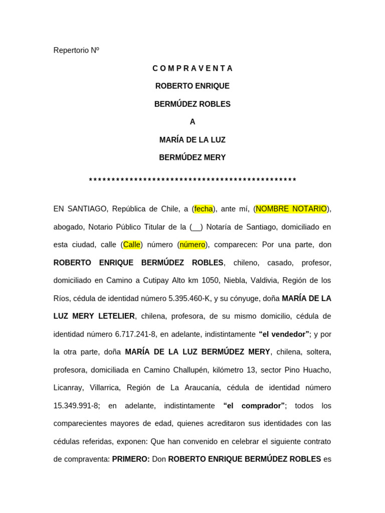 Compraventa Inmueble PDV 5074 RBR - MBM v.f | PDF