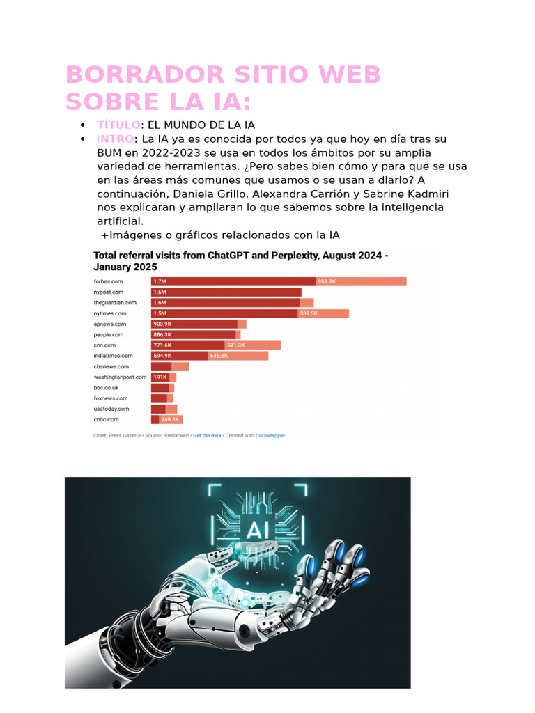 Borrador Proyecto IA | PDF | Inteligencia artificial | Inteligencia (IA) y semántica