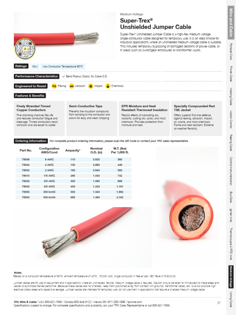 Super-Trex® Unshielded Jumper Cable | PDF | Electrical Conductor ...
