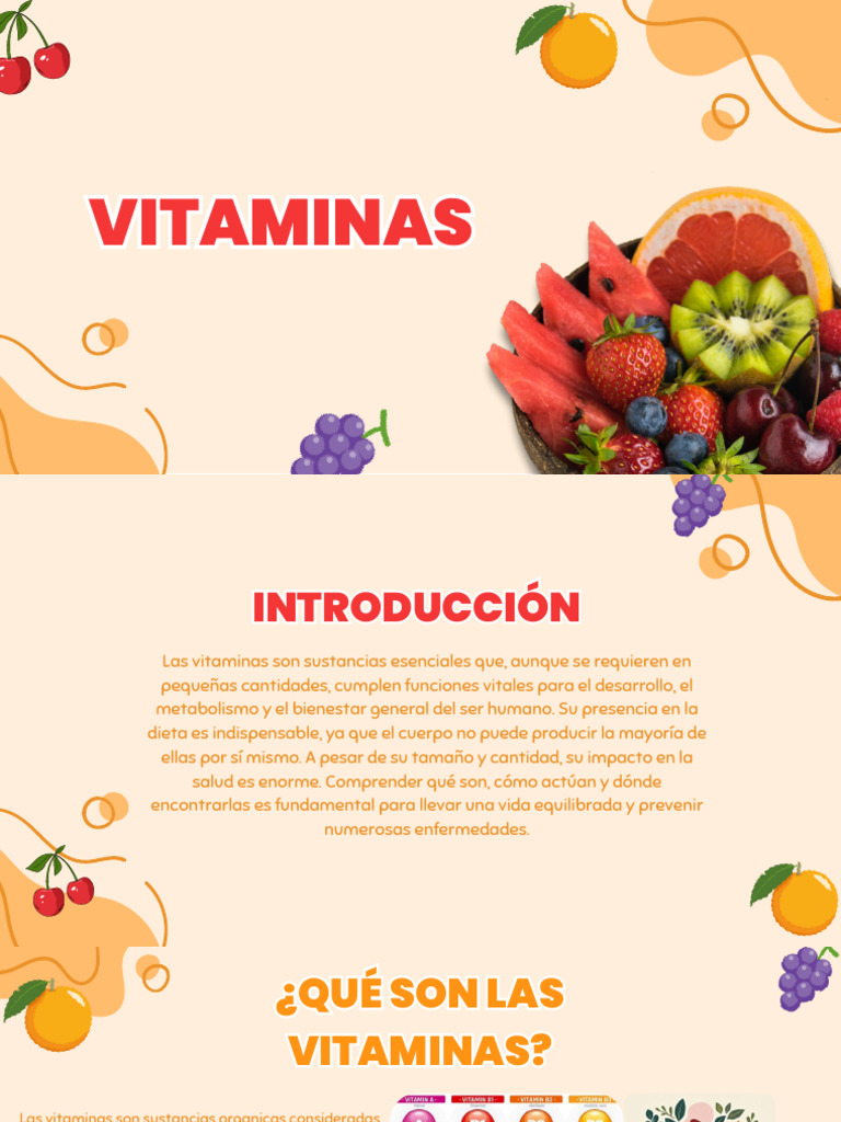 Guía Completa sobre Vitaminas Esenciales | PDF | Vitamina | Alimentos