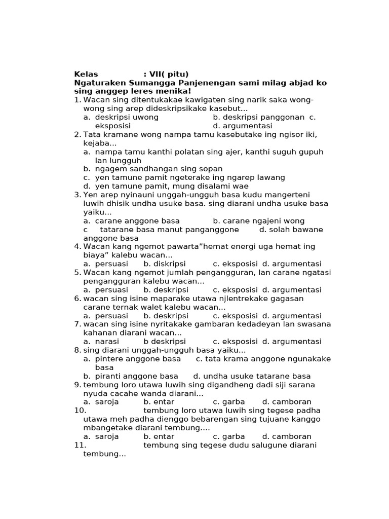 Wimpy Arie p Kelas VII | PDF