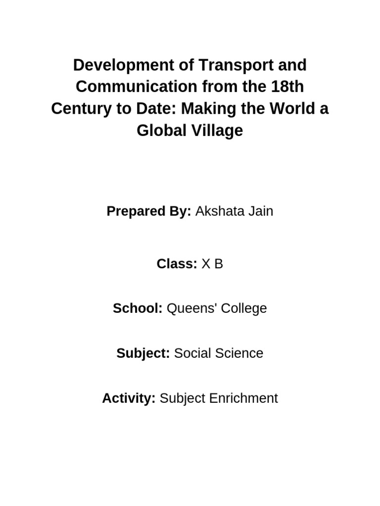 Social Enrichment Activity | PDF | Transport | Telephone