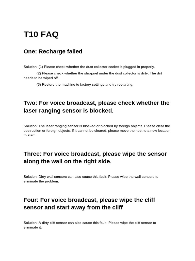 T10 FAQ | PDF