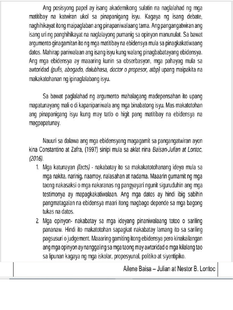 2ehandout Filipino | PDF