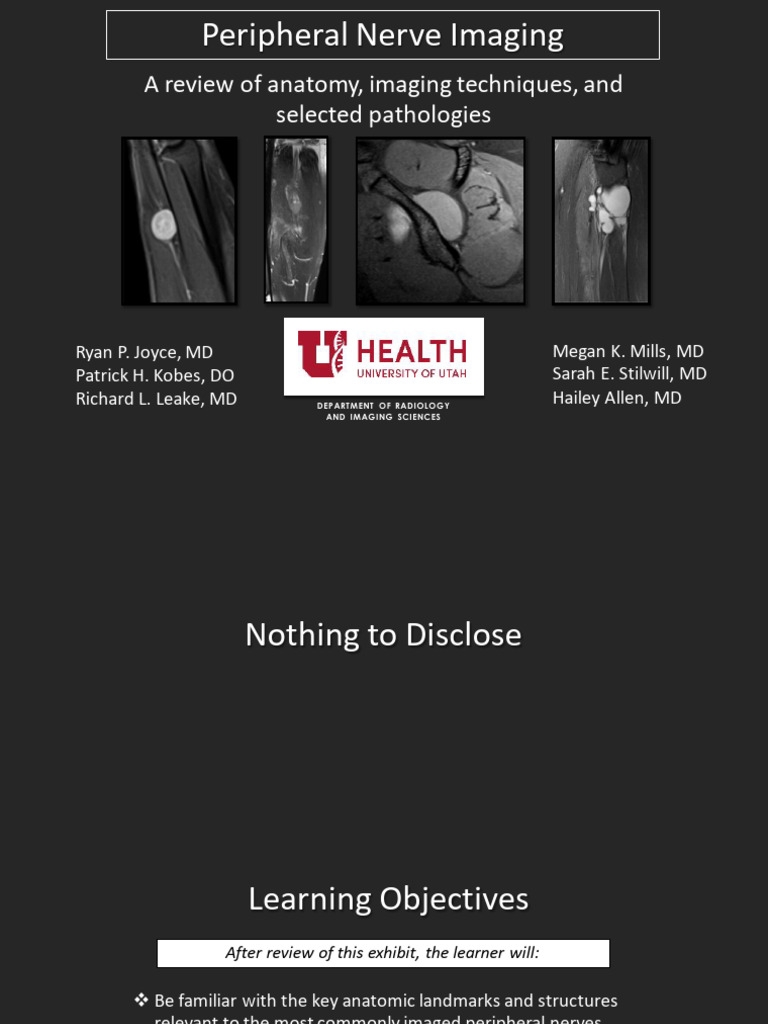 Peripheral Nerve Imaging | PDF | Human Leg | Hand