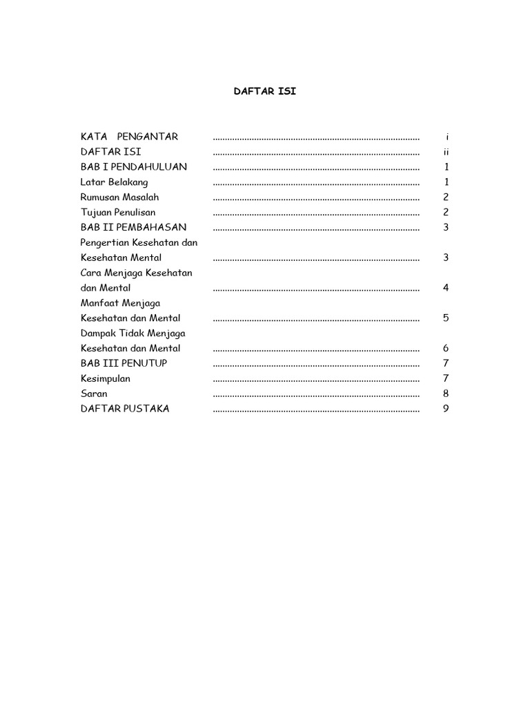 DAFTAR ISI - revisi | PDF