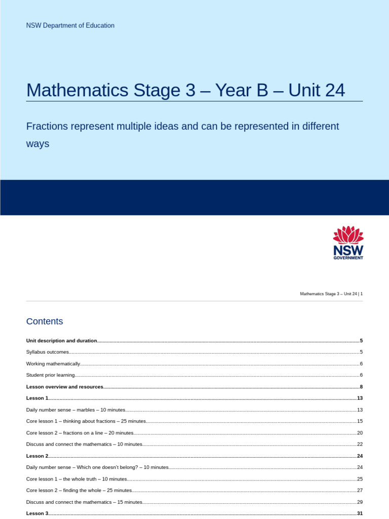 Mathematics s3 Year B Unit 24 | PDF | Numbers | Cognition