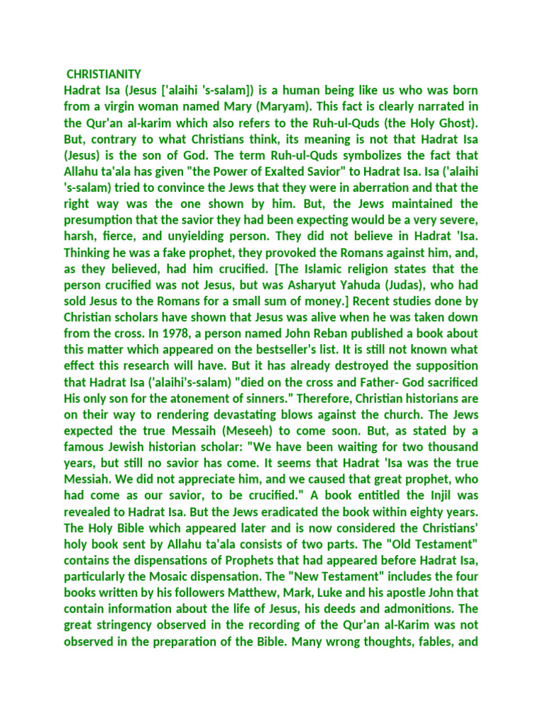 CHRISTIANITY and The Four Gospel | PDF | Jesus | Jesus In Islam