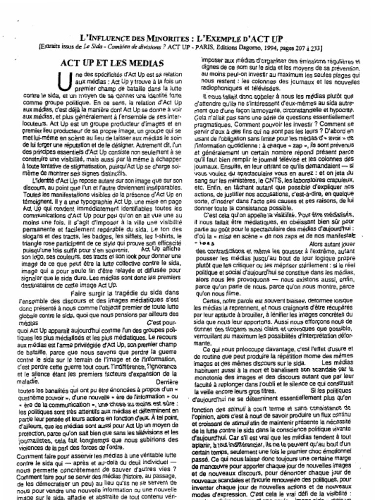 TD7 Texte Act Up | PDF