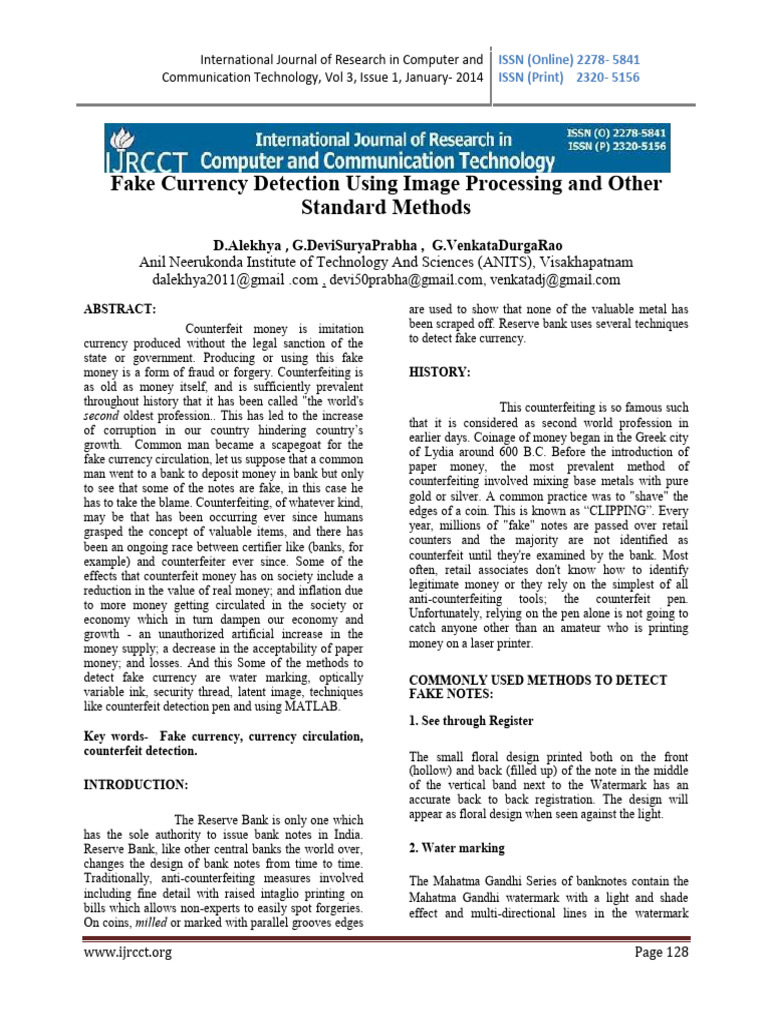 Fake_Currency_Detection_Using_Image_Proc | PDF | Money | Currency