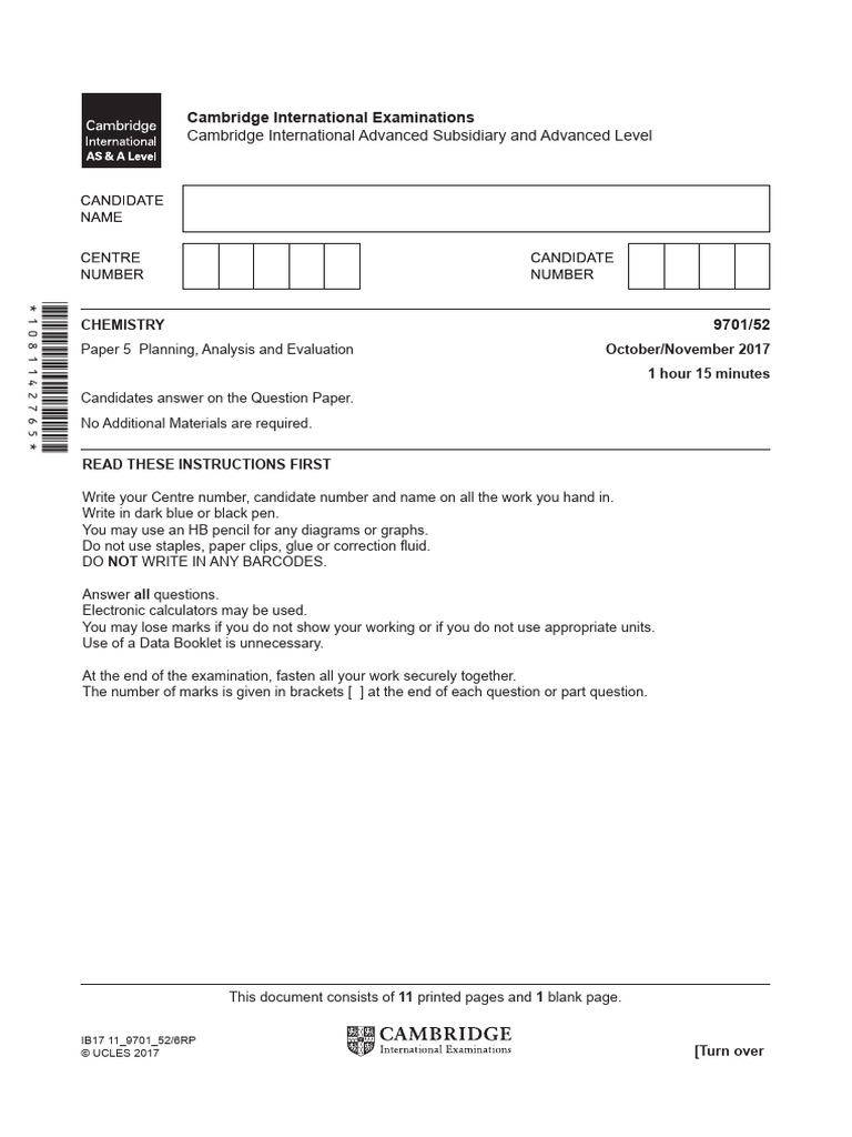 Cambridge International Advanced Subsidiary and Advanced Level | PDF ...