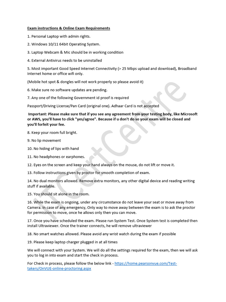 Exam Instructions 3 0 Pdf Computing Software