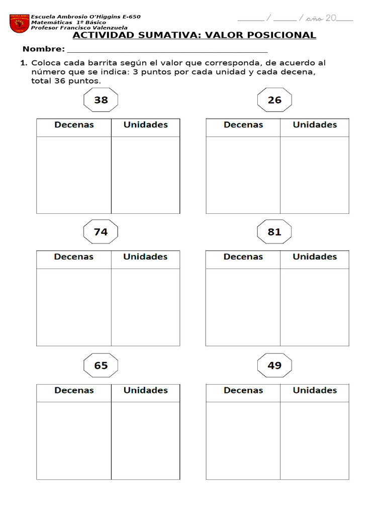 Valor Posicional Evaluado | PDF