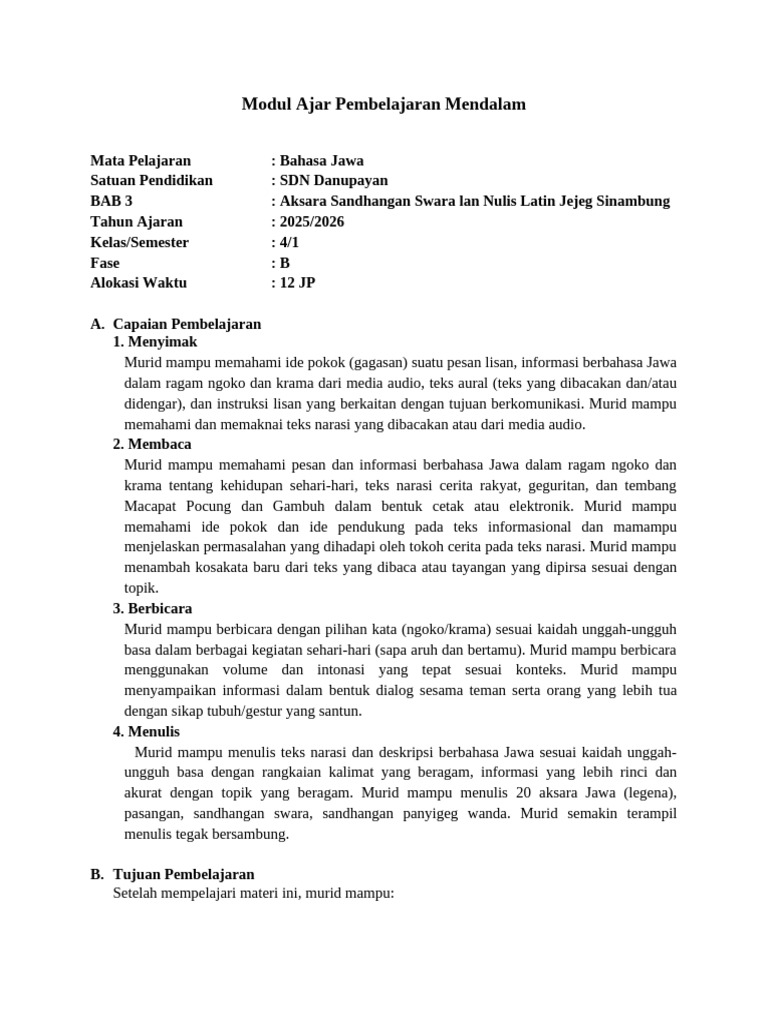 Modul Ajar Bab 3 | PDF