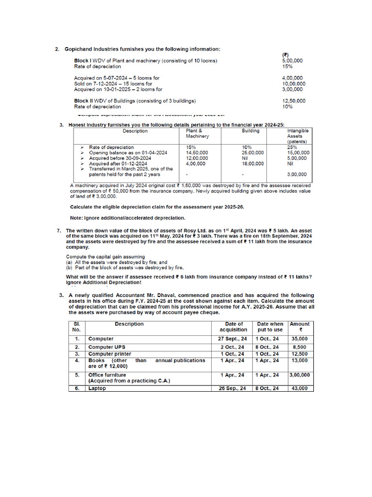 PGBP Questions 1 | PDF