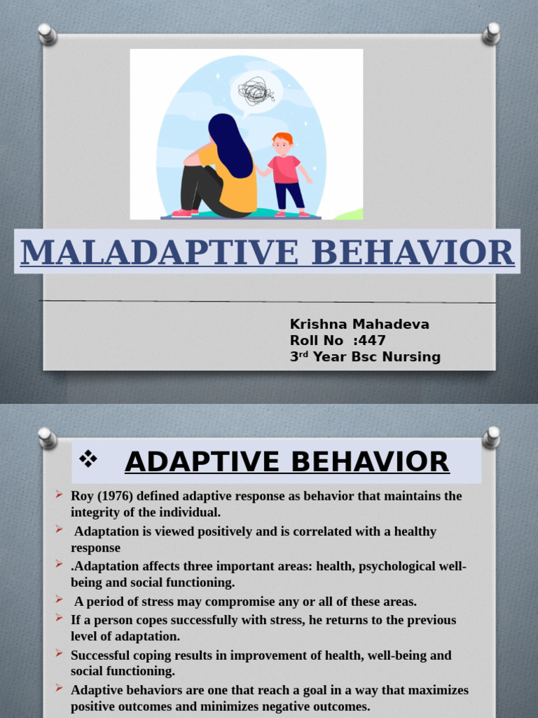 maladaptive behavior and strategies to overcome | PDF | Anxiety ...