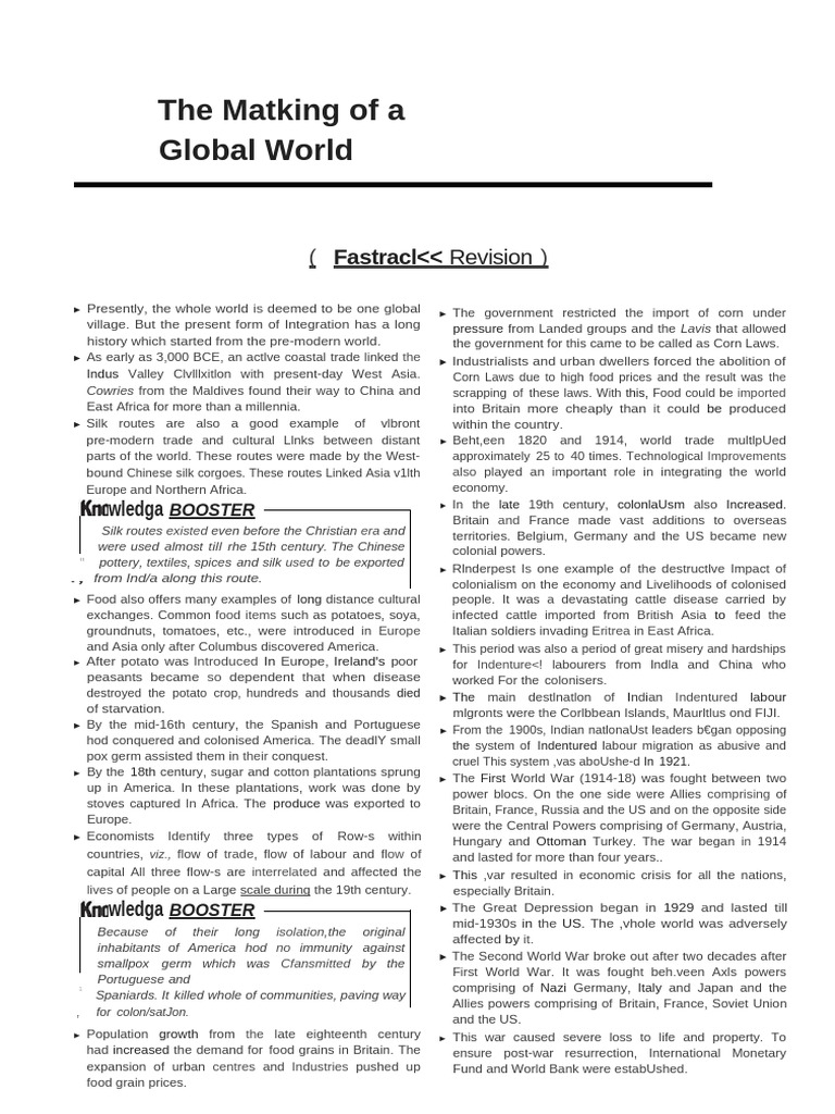 History Class 10 Chapter 3 Word | PDF | Economies