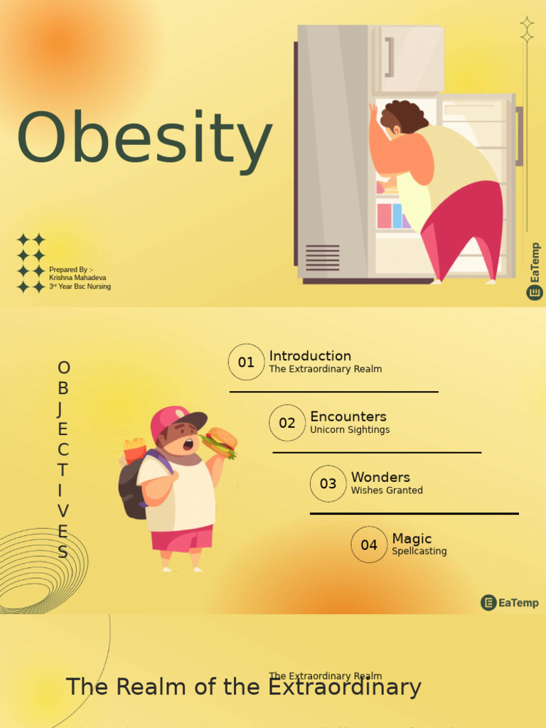 Obesity Presentation Template | PDF | Fantasy | Magician (Fantasy)