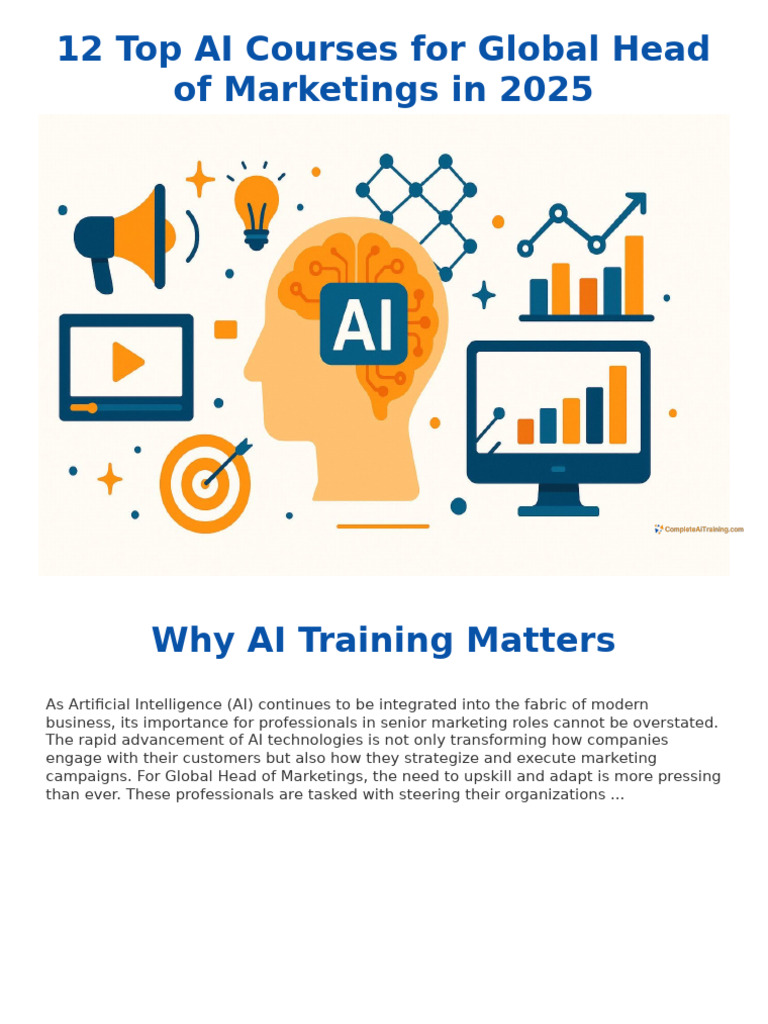 Top 12 AI Courses for Marketing Leaders | PDF | Artificial Intelligence ...
