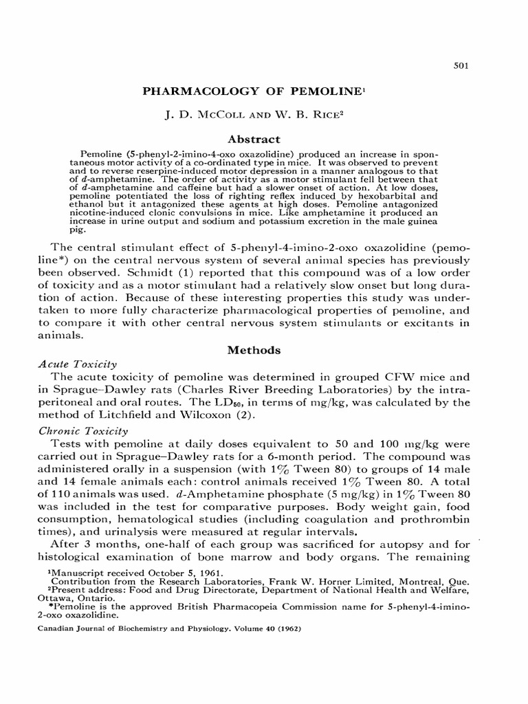 10 1139@o62-059 | PDF | Stimulant | Drugs Acting On The Nervous System