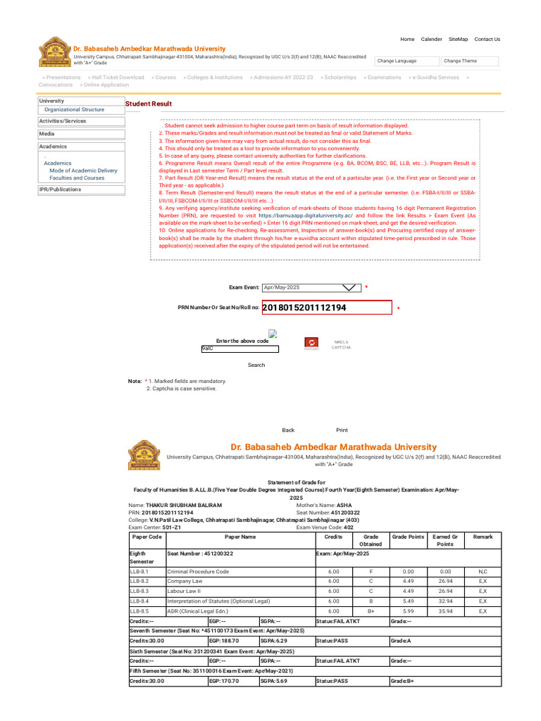 Dr. Babasaheb Ambedkar Marathwada University | PDF | Educational Stages