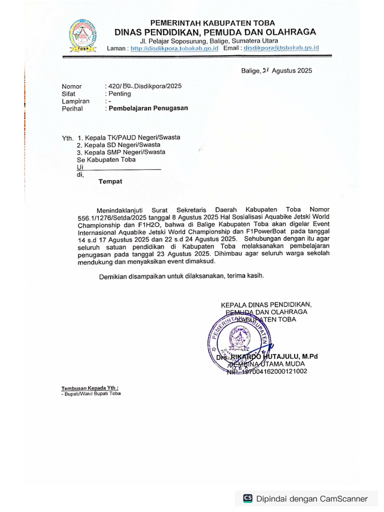 Pembelajaran Penugasan 23 Agustus 2025 | PDF